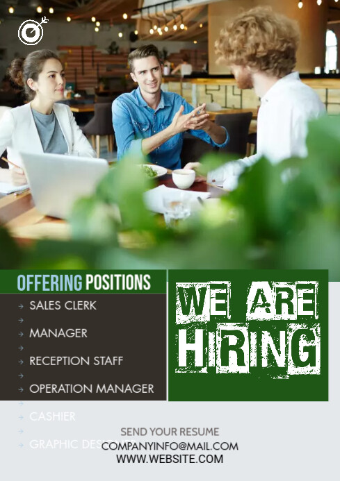 Plantilla de Hiring Flyer Template | PosterMyWall