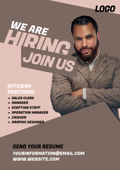 Plantilla de Hiring Flyer Template | PosterMyWall