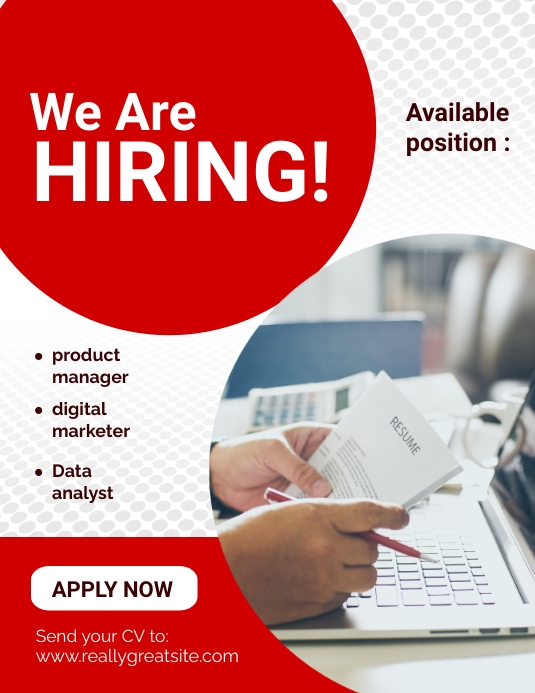 Hiring Flyer Template | PosterMyWall