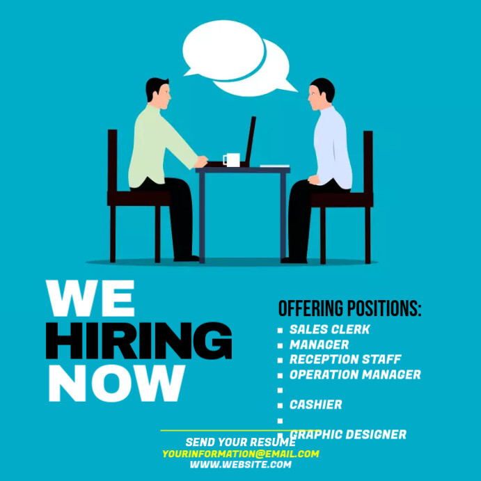 Hiring Flyer Template | PosterMyWall