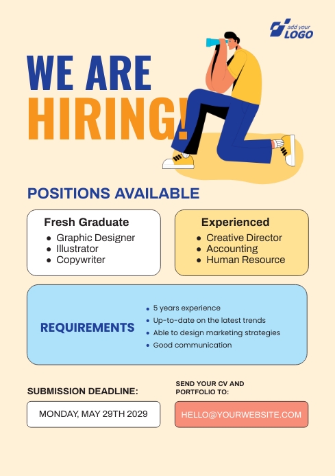Hiring Flyer Template | PosterMyWall