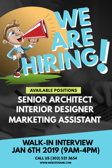 Hiring Poster Template | PosterMyWall