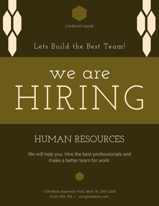 Hiring flyers Template | PosterMyWall