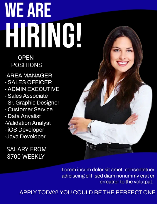 Hiring Flyers Template | PosterMyWall