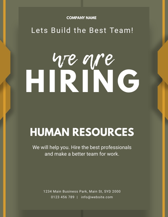 Hiring flyers Template | PosterMyWall