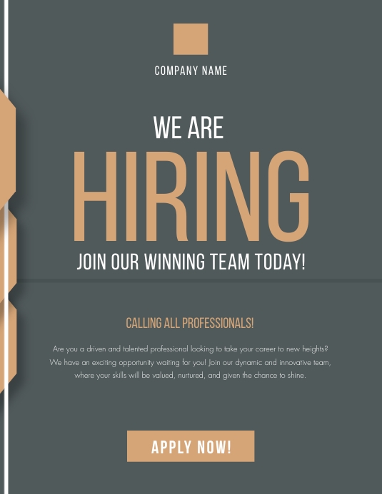Hiring flyers Template | PosterMyWall