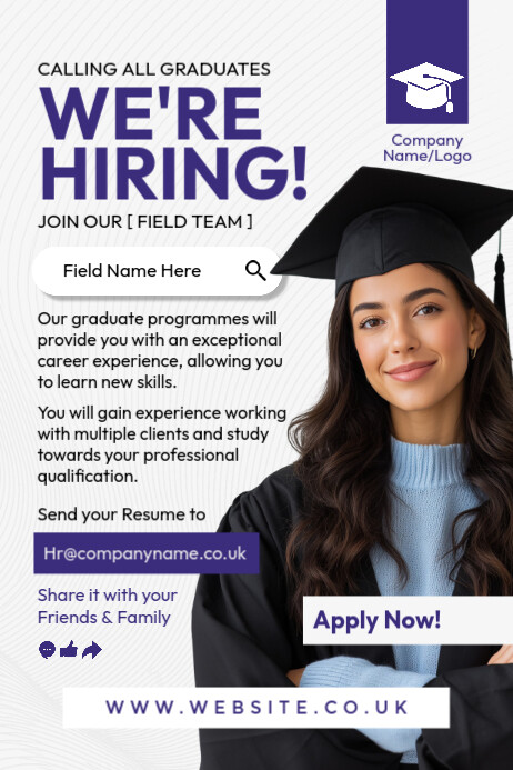 Hiring Graduate Program Poster Template | PosterMyWall