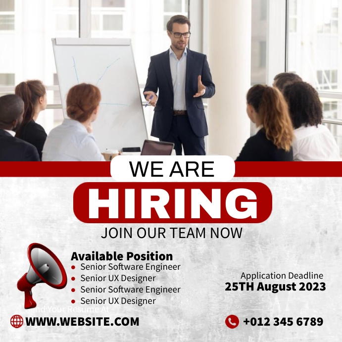 Hiring Instagram Ads Template | PosterMyWall