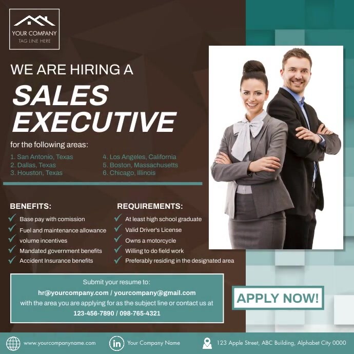 Hiring Instagram Post Templat | PosterMyWall