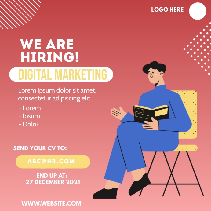 Hiring Instagram Post Template | PosterMyWall