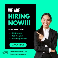hiring instagram post advertisement Template | PosterMyWall