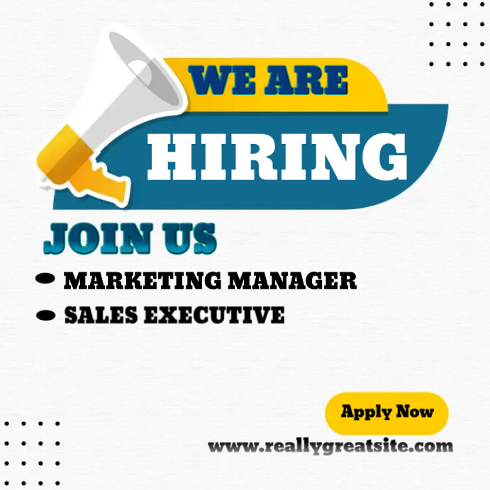 Hiring job design template | PosterMyWall