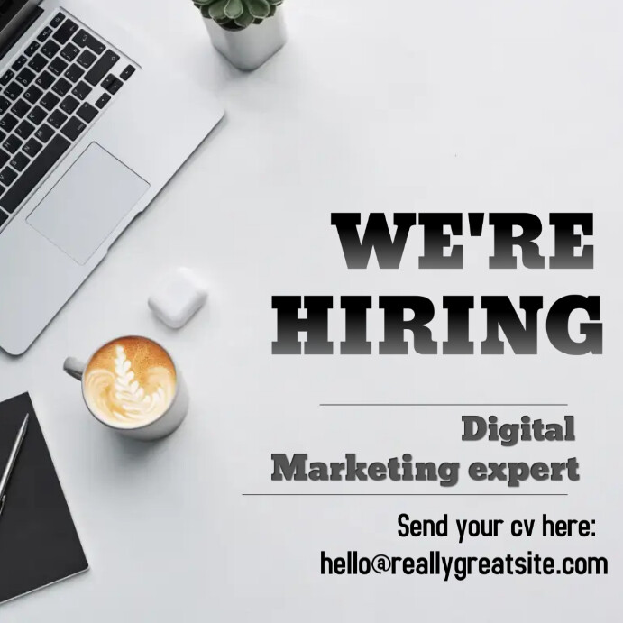 Hiring job design template | PosterMyWall