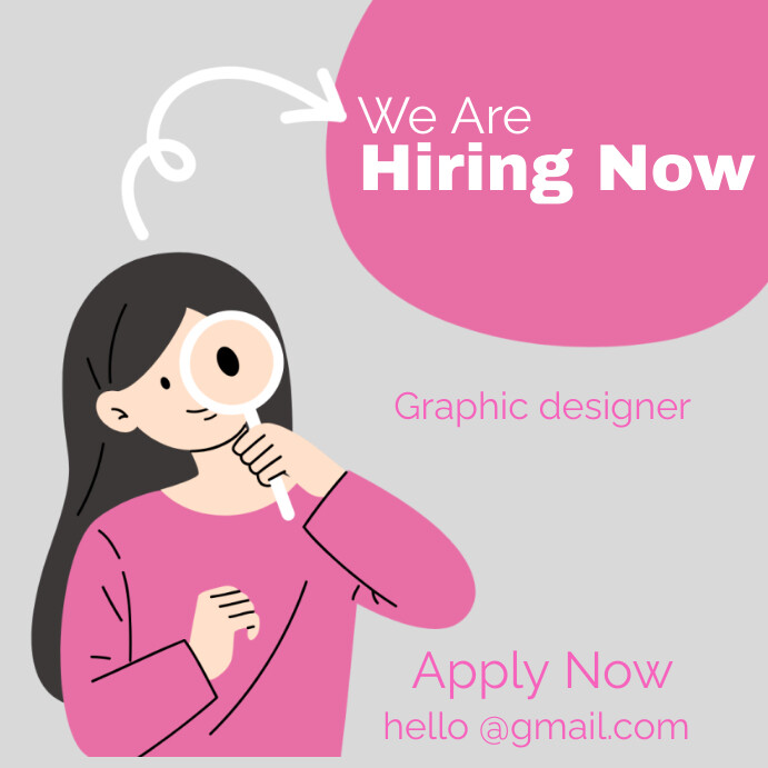 Hiring job position poster Template | PosterMyWall