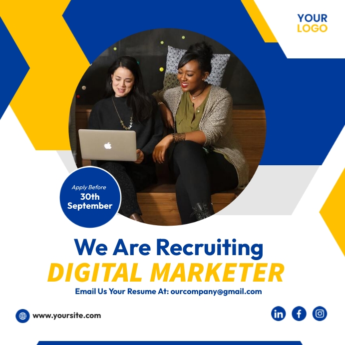 Hiring Jobs Template | PosterMyWall