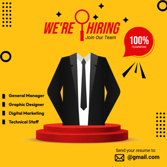 Plantilla de Hiring Jobs | PosterMyWall