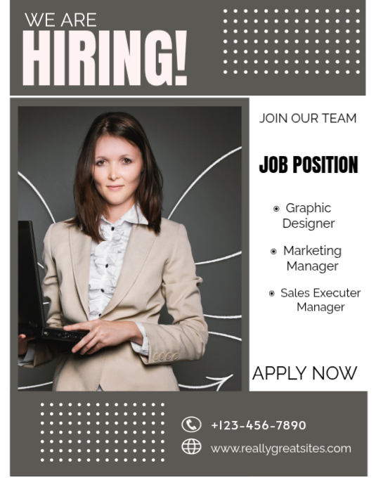 hiring new jobs poster great salary options 2027 Template | PosterMyWall