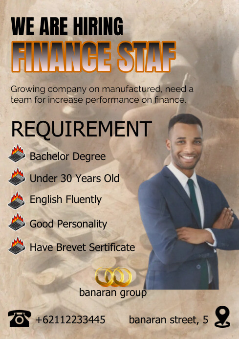 Hiring Pamflet Template | PosterMyWall