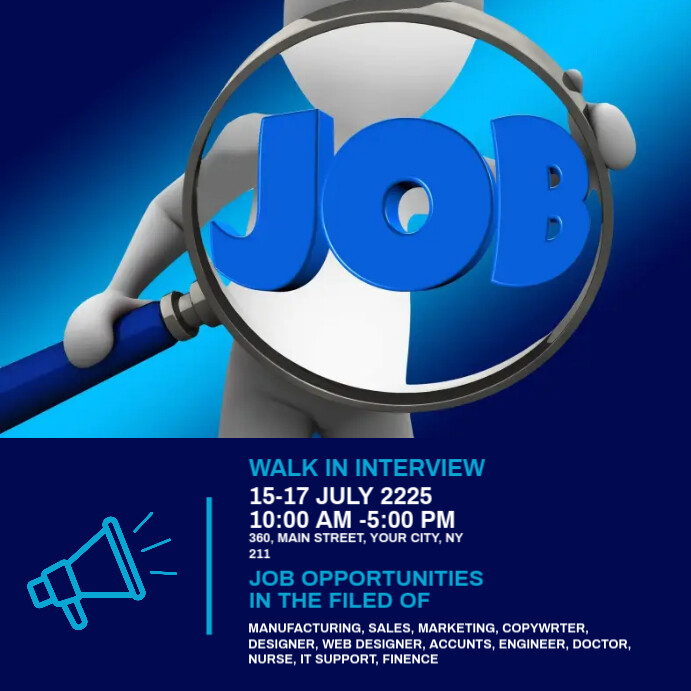 Hiring Post Template | PosterMyWall