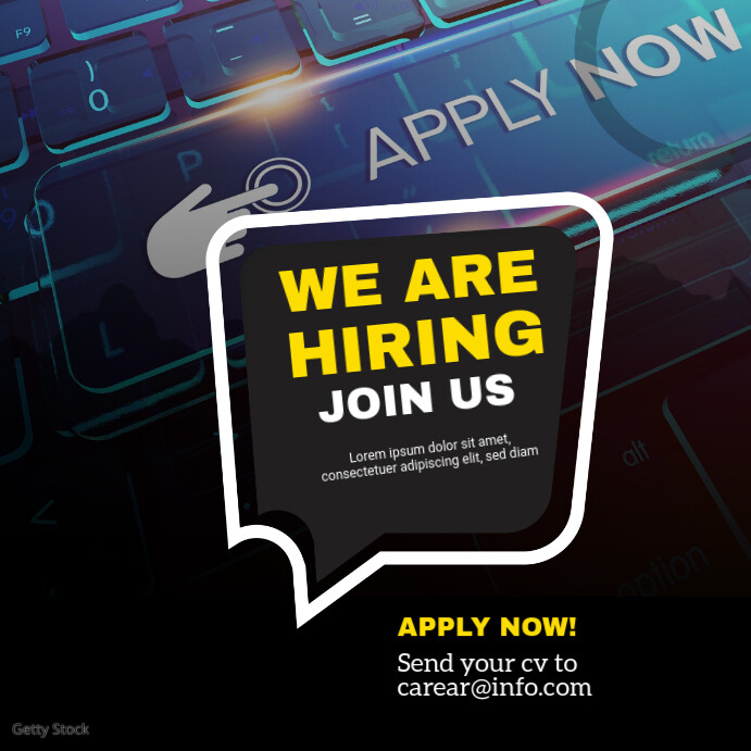 Hiring Post Template | PosterMyWall