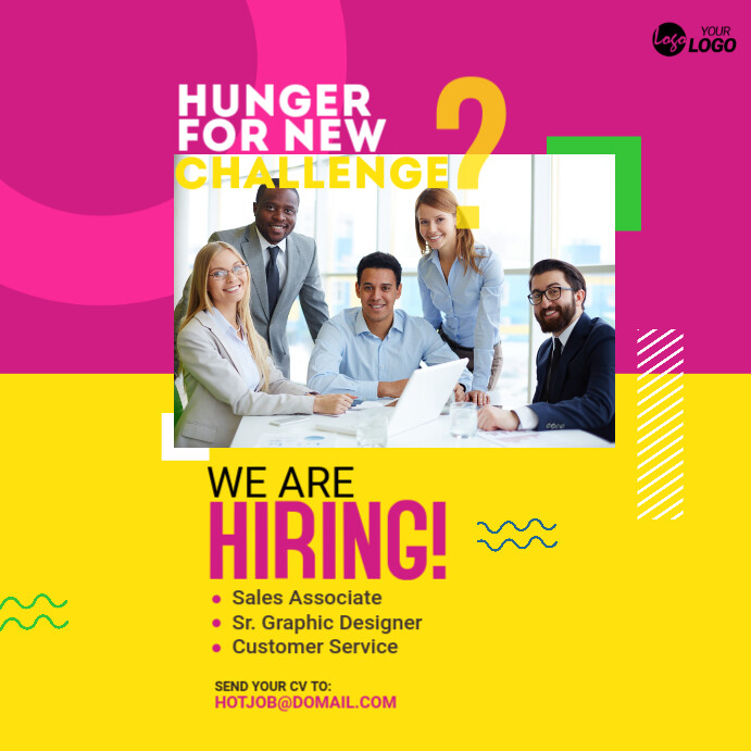 Hiring Post Template | PosterMyWall