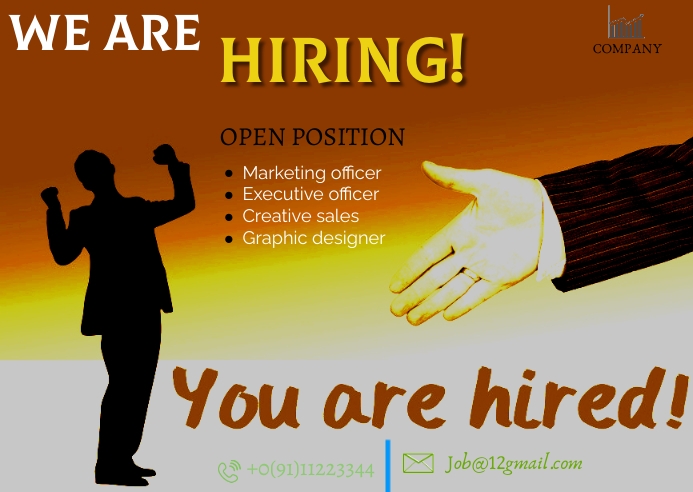 Hiring poster (1) Template | PosterMyWall