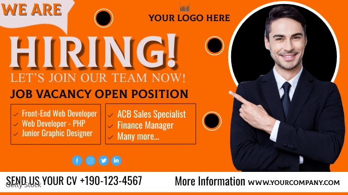 Hiring poster (1) Template | PosterMyWall