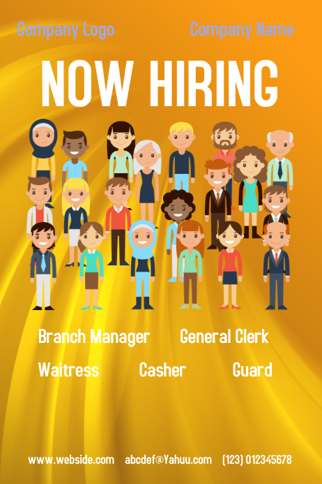 Hiring Poster Template | PosterMyWall