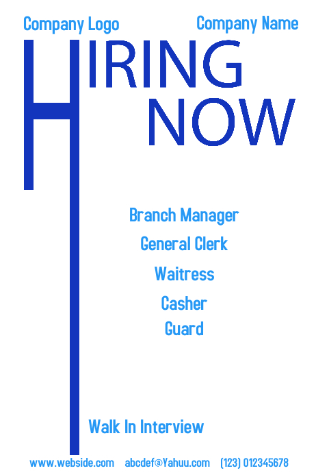 Hiring Poster Template | PosterMyWall