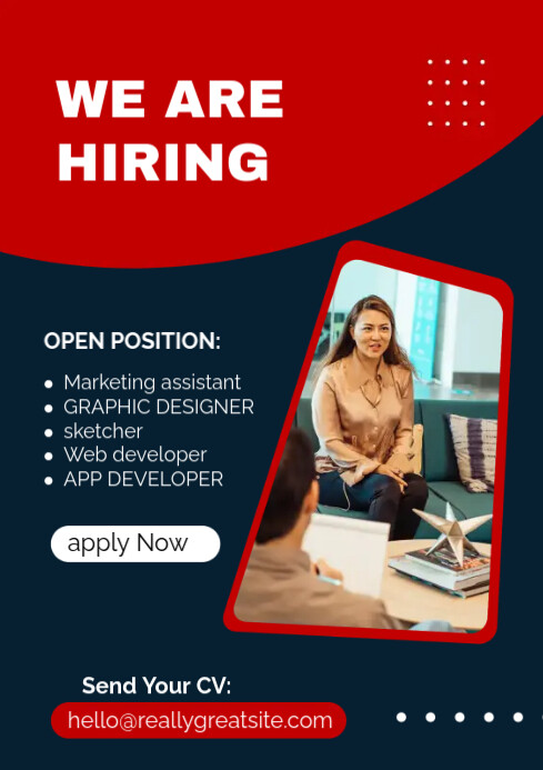 Plantilla de Hiring poster ad template | PosterMyWall