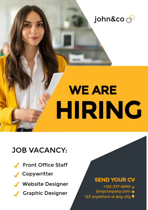 Plantilla de Hiring poster ads | PosterMyWall