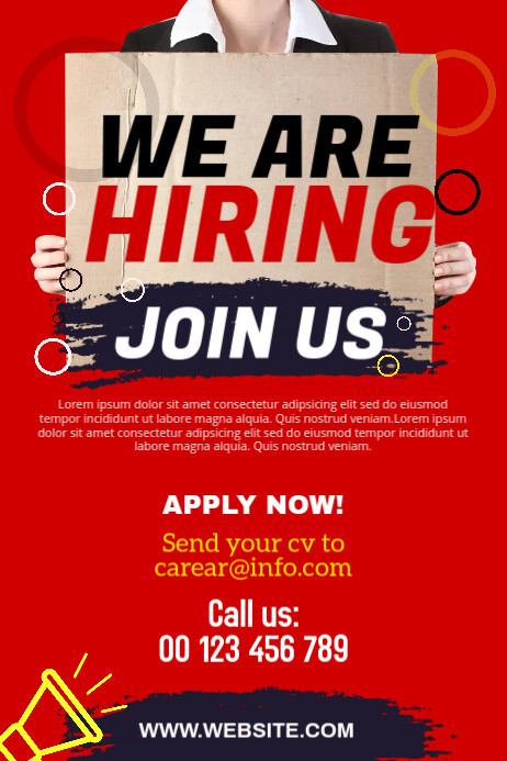 Hiring Poster Template | PosterMyWall