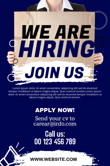 Hiring Poster Template | PosterMyWall