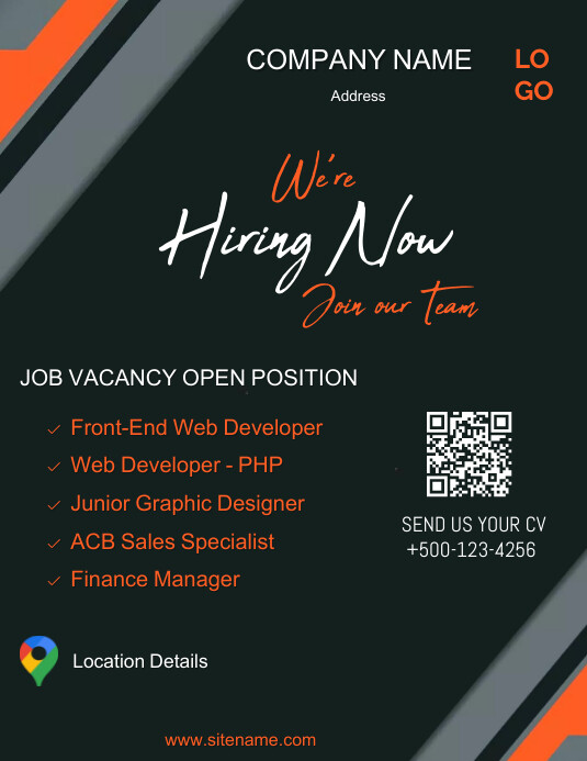 Hiring Poster Template | PosterMyWall