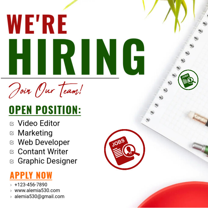 Hiring Poster Template | PosterMyWall