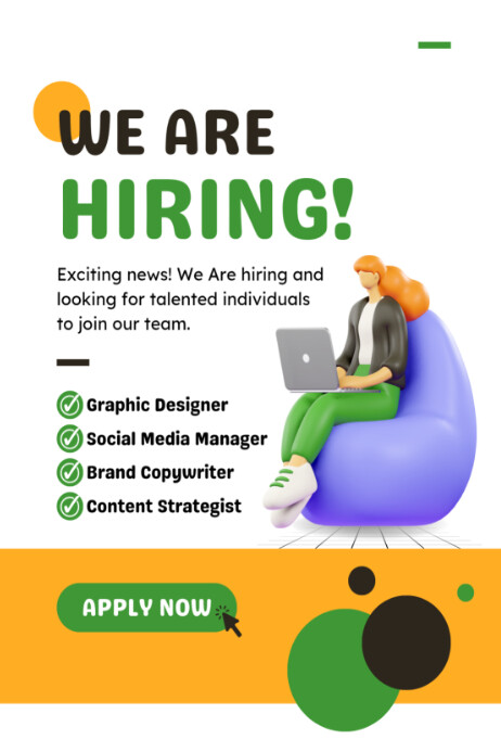 hiring poster Template | PosterMyWall
