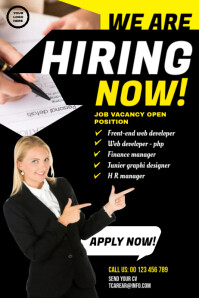 Hiring Poster Template | PosterMyWall