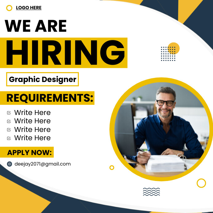 Hiring poster Template | PosterMyWall