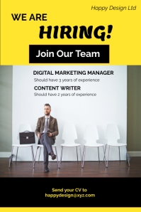 Hiring Recruitment Poster Template | PosterMyWall