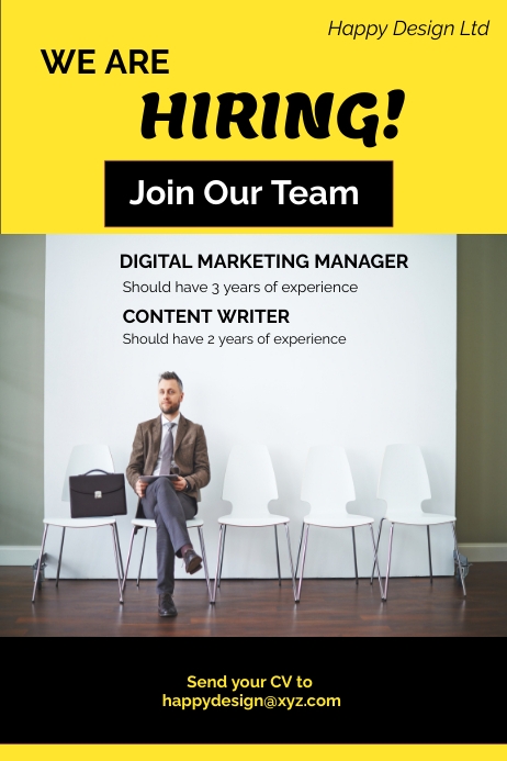 HIRING POSTER Template | PosterMyWall
