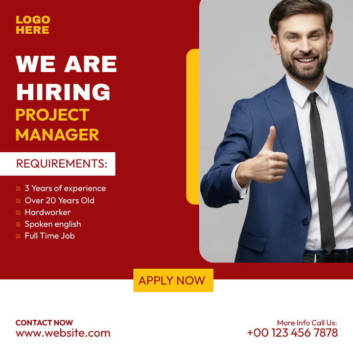 hiring poster Template | PosterMyWall
