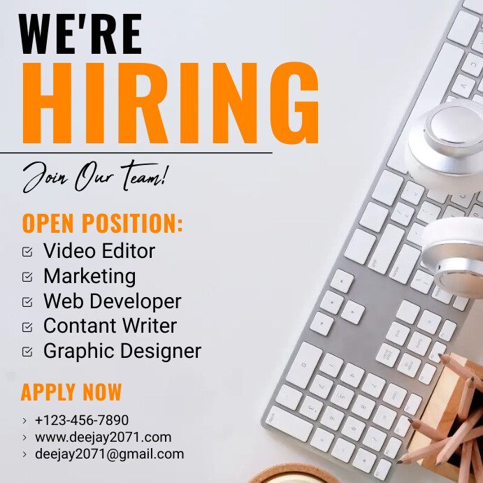 Hiring Poster Template | PosterMyWall