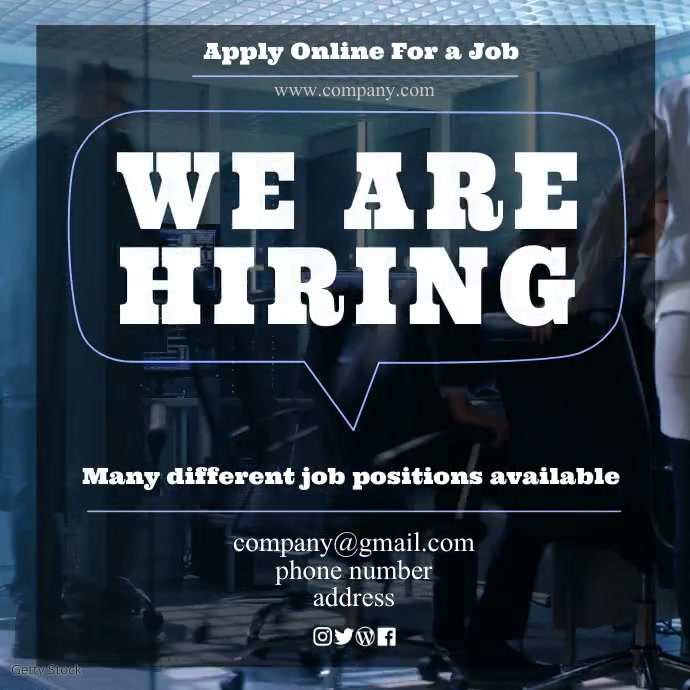 hiring poster Template | PosterMyWall