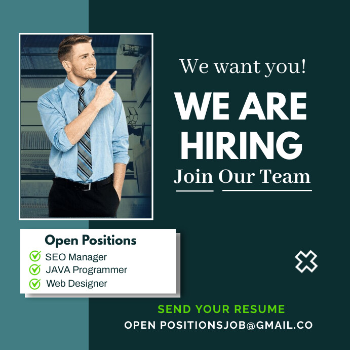 hiring poster Template | PosterMyWall