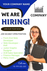 Hiring poster Template | PosterMyWall