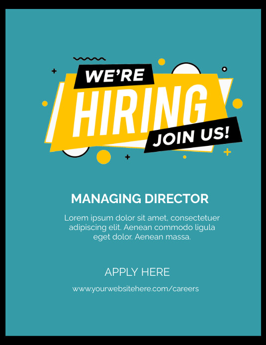 hiring poster Template | PosterMyWall