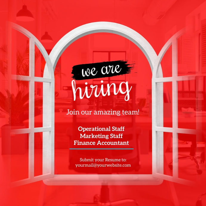 Hiring Poster Template | PosterMyWall