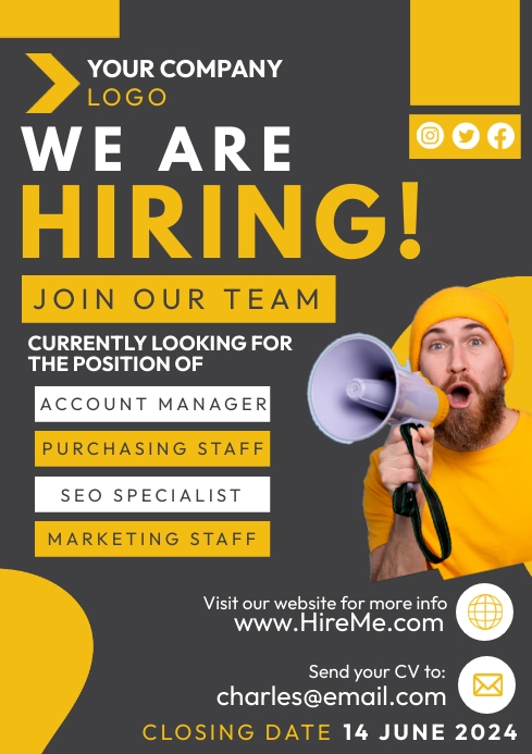 Copy of Hiring Poster | PosterMyWall