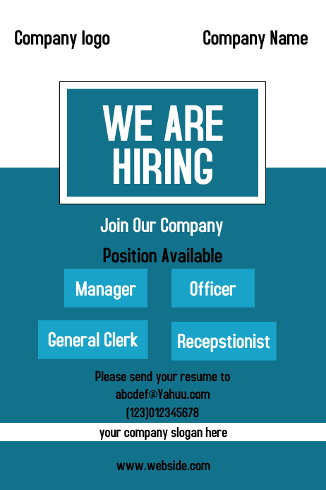Hiring Poster Template | PosterMyWall