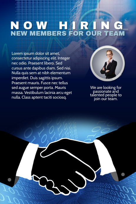 Hiring Poster for Corporate Teams tech Template | PosterMyWall